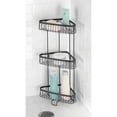 mDesign Metal 3-Tier Freestanding Bathroom Storage Rack - Matte Black ...