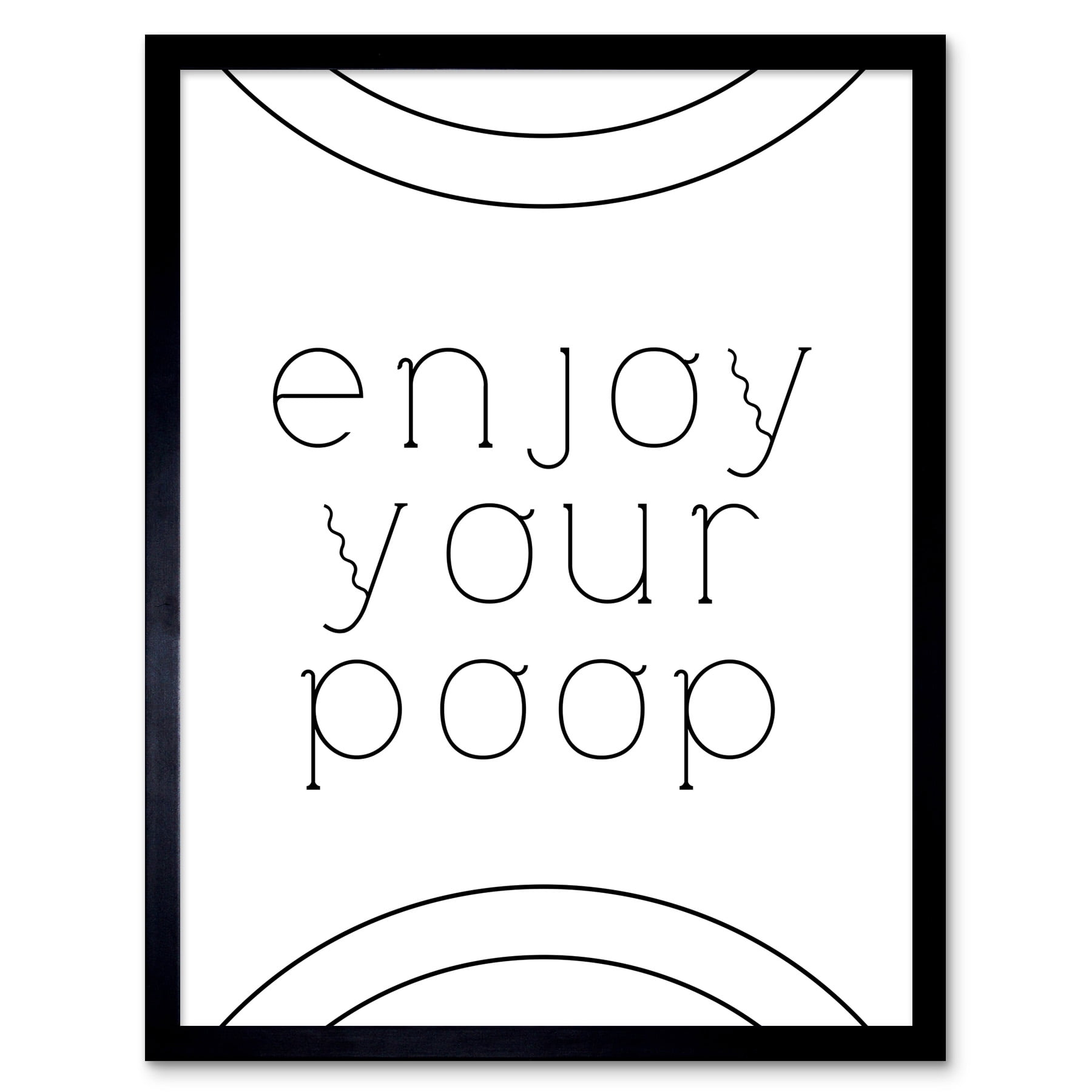 Enjoy Your Poop Funny Bathroom Sign Bathroom Wall Art Toilet Decor Art ...