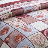3-Piece Queen Patchwork Quilt Set, Microfiber, Lightweight, All Season ...