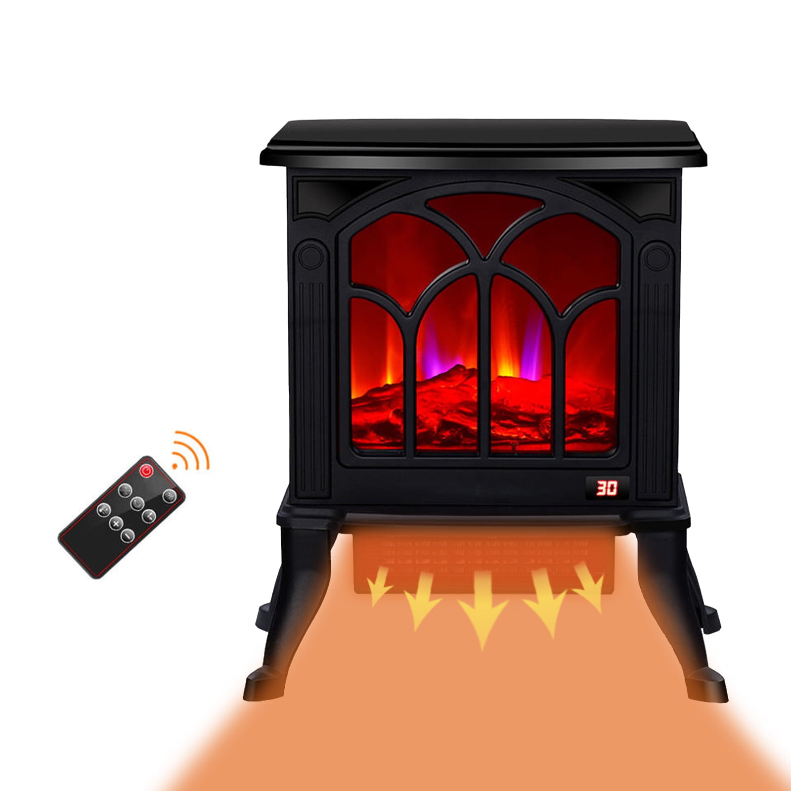 GIVIMO Electric Fireplace Stove, Portable Freestanding Fireplace Heater ...