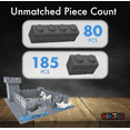 Minizfigs 265 Pieces Dark Gray Masonry Profile Bricks Set Building ...