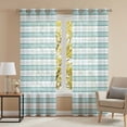 Abstract Stripe Sheer Curtains 72 Inch Long 2 Panels, Classic Green ...