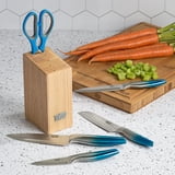 Tasty 6 Piece Prep Knife Block Set, Cutlery Set with Stainless Steel ...