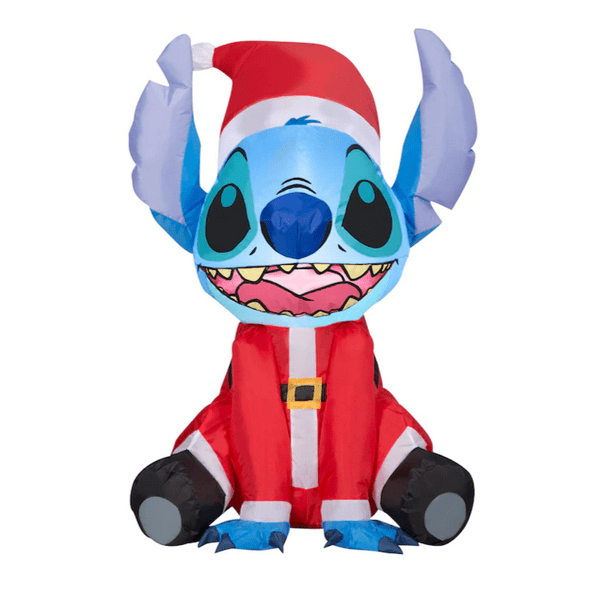 Disney Stitch Santa Christmas Air Blown Inflatable 3ft - Walmart.com