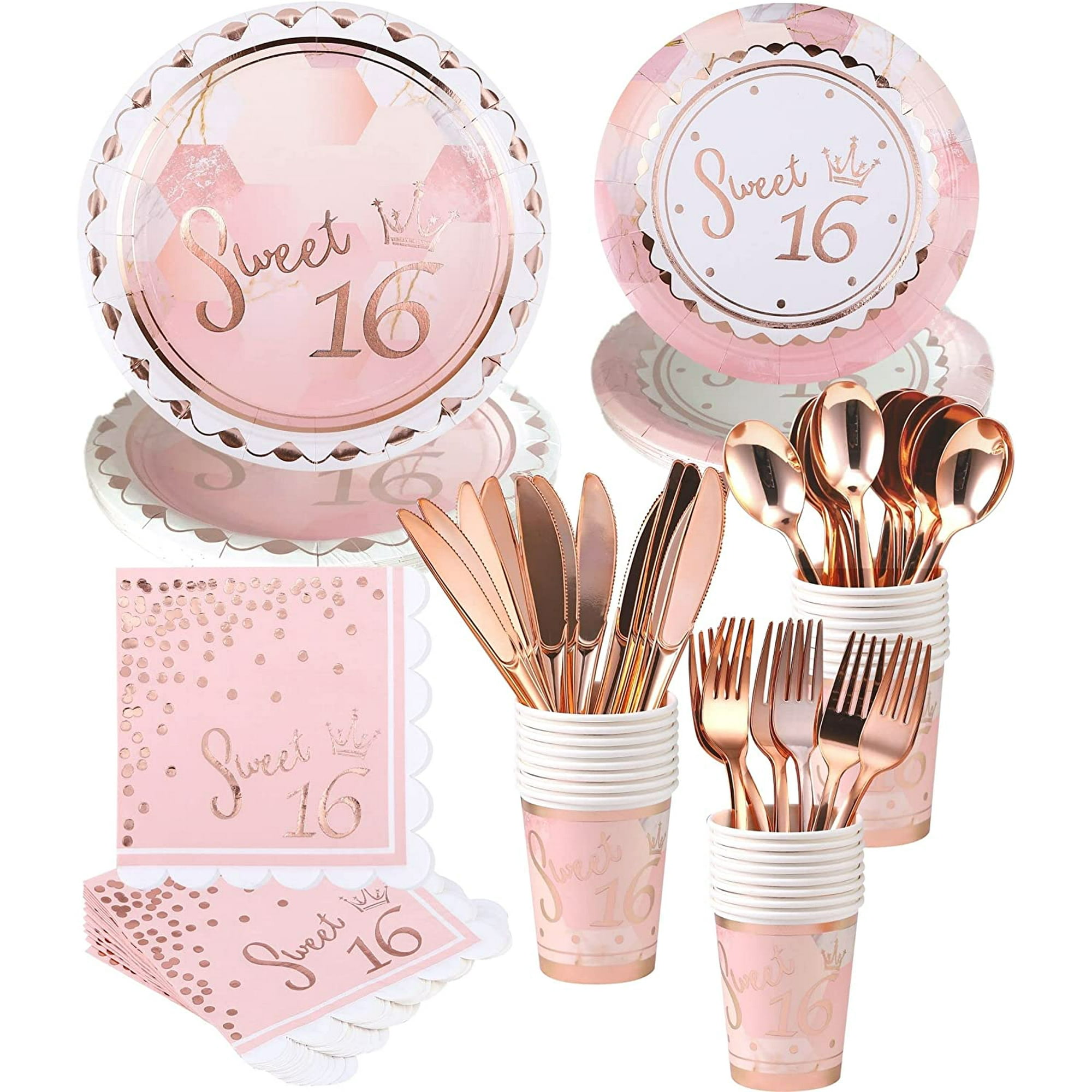 Click here for Salafire Rose Gold Sweet 16 Birthday Decorations F... prices