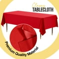 "Exquisite Premium Quality Red Plastic Tablecloth, Rectangular Table ...