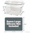 Large Glass Storage Containers with Lids 220oz/6500ml - Borosilicate ...