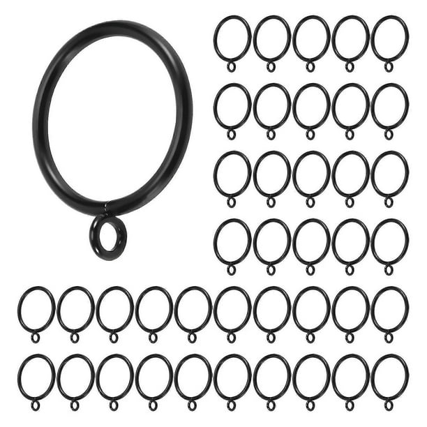 40 Pack 1.5 Inch (38mm) Inner Diameter Metal Curtain Rings Drapery ...