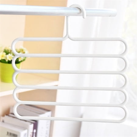 Anti-slip Multiple Layer Trousers Pants Hanger Closet Rack S-type 5 ...