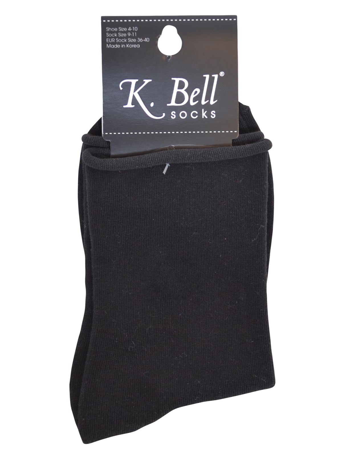 K. Bell Socks - K. Bell Womens Relaxed Top Crew Socks, 9-11, Black ...
