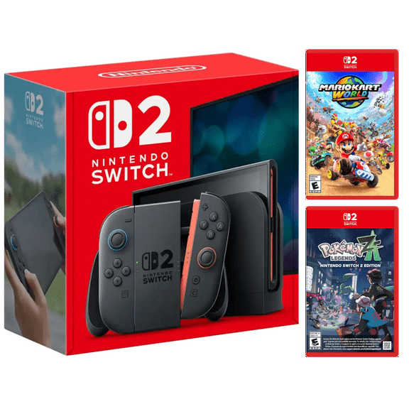 2025 Nintendo Switch™ 2 + Mario Kart™ World Bundle with VLT HDMI Cable ...