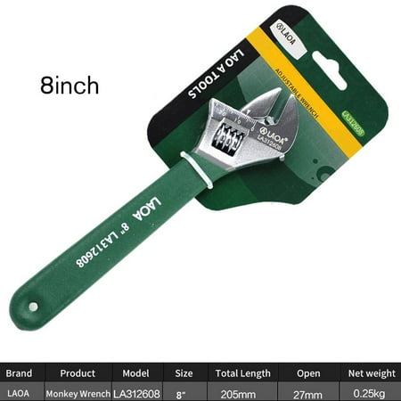 LAOA 6"/8"/10"/12" Anti-slide Universal Monkey Wrench Adjustable ...