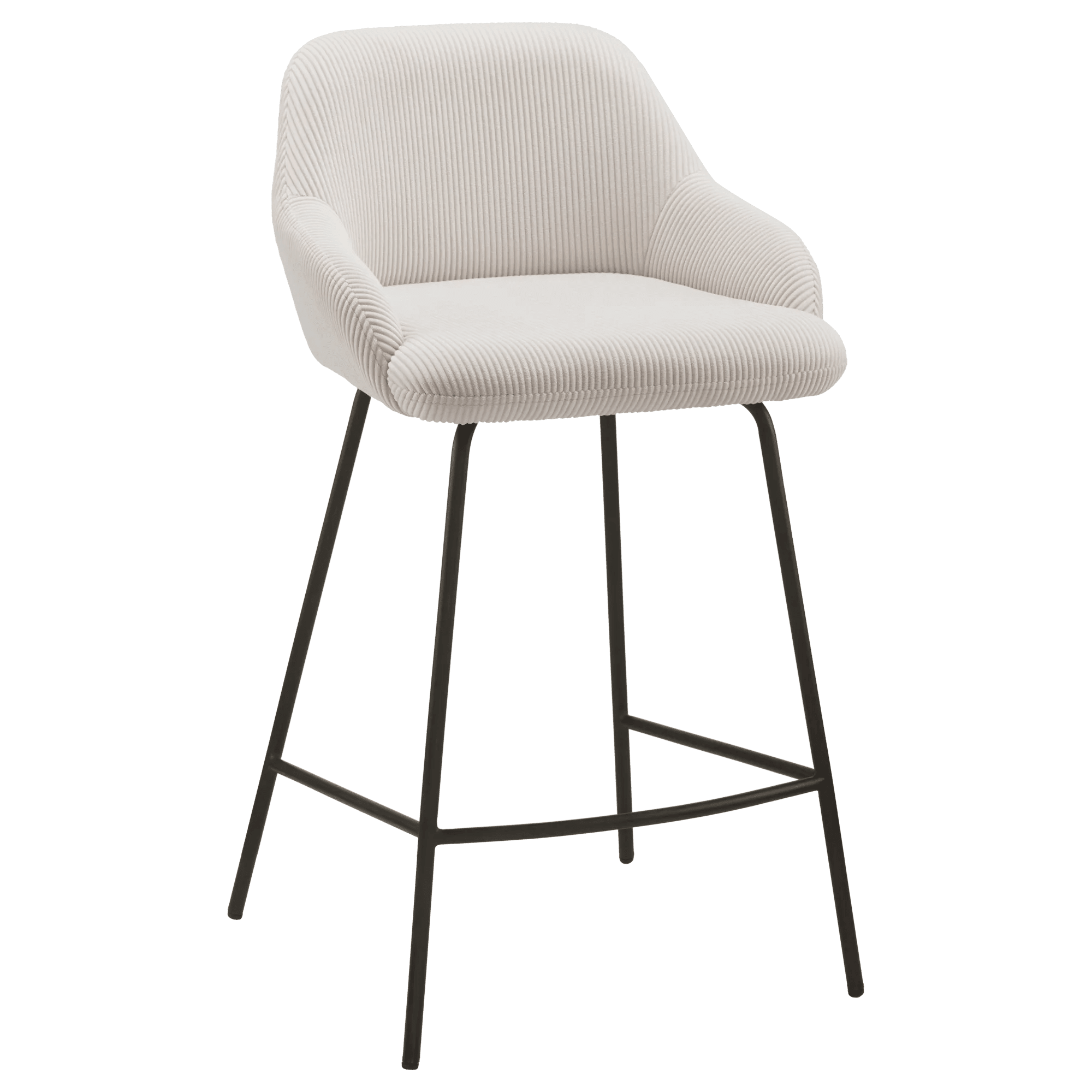 Click here for Bouclair Cream Fabric And Metal Counter Stool prices