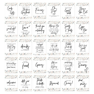 Koyal Wholesale Brush Script Wedding Signs Bundle Set for Ceremony ...