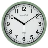 Mainstays Indoor Sage Analog Wall Clock 8.78 inches Round Modern Quartz ...