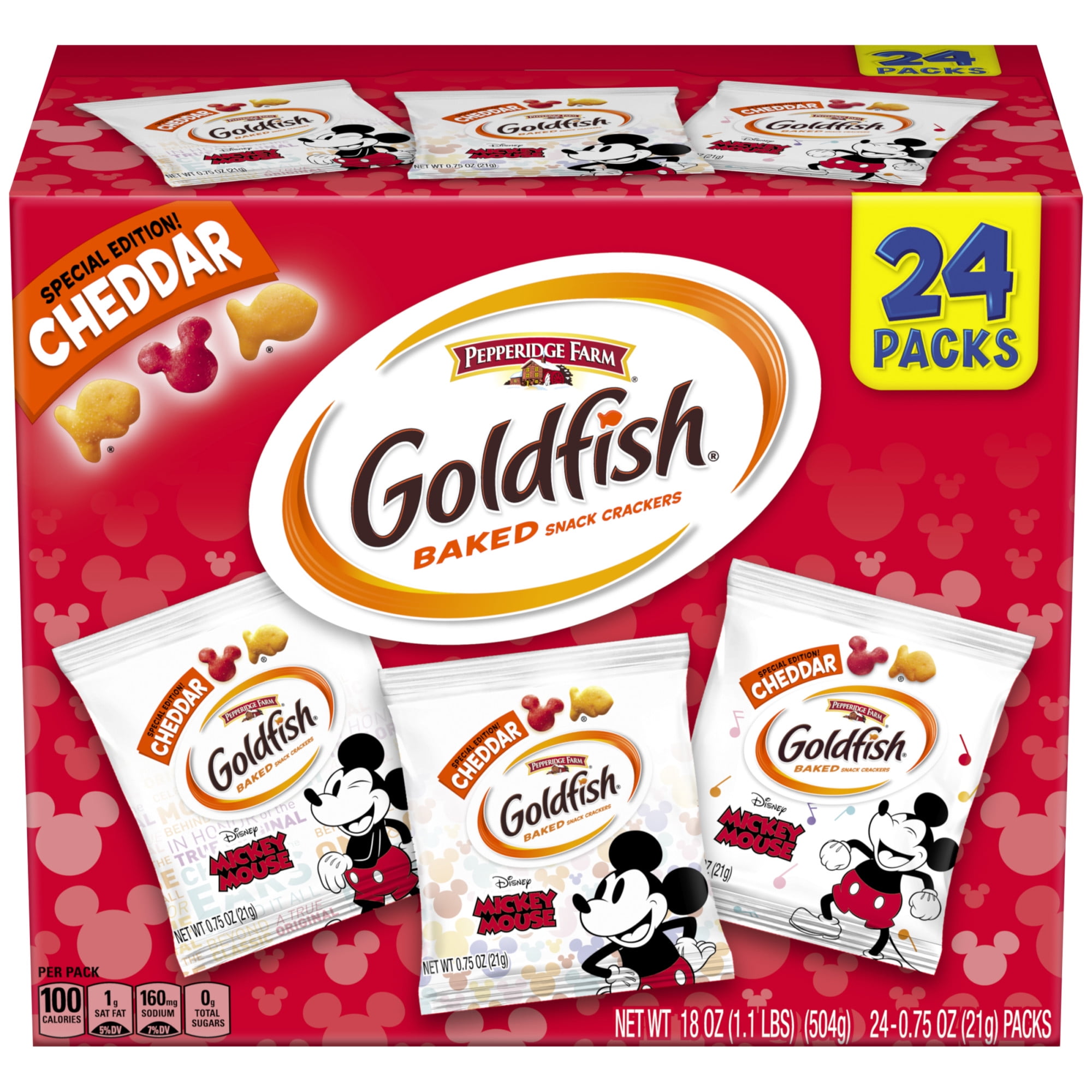 Pepperidge Farm Goldfish Mickey Mouse Valentine's Baked Snack Crackers ...