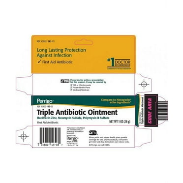 Perrigo Triple Antibiotic Ointment for Bacterial Skin Infections, Wound ...