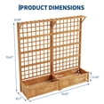 71" Raised Garden Bed with Trellis, Wood Planter Container with Hanging ...