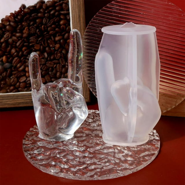 Epoxy Hand Mould Hand Gesture Silicone Mold Rings Display Holder Multi ...