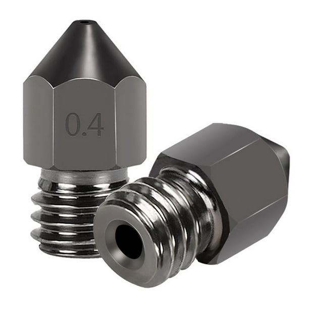 2 Pieces Of 0.4mm Hardened Steel Mk8 Extruder Nozzles For 3d Printer ...
