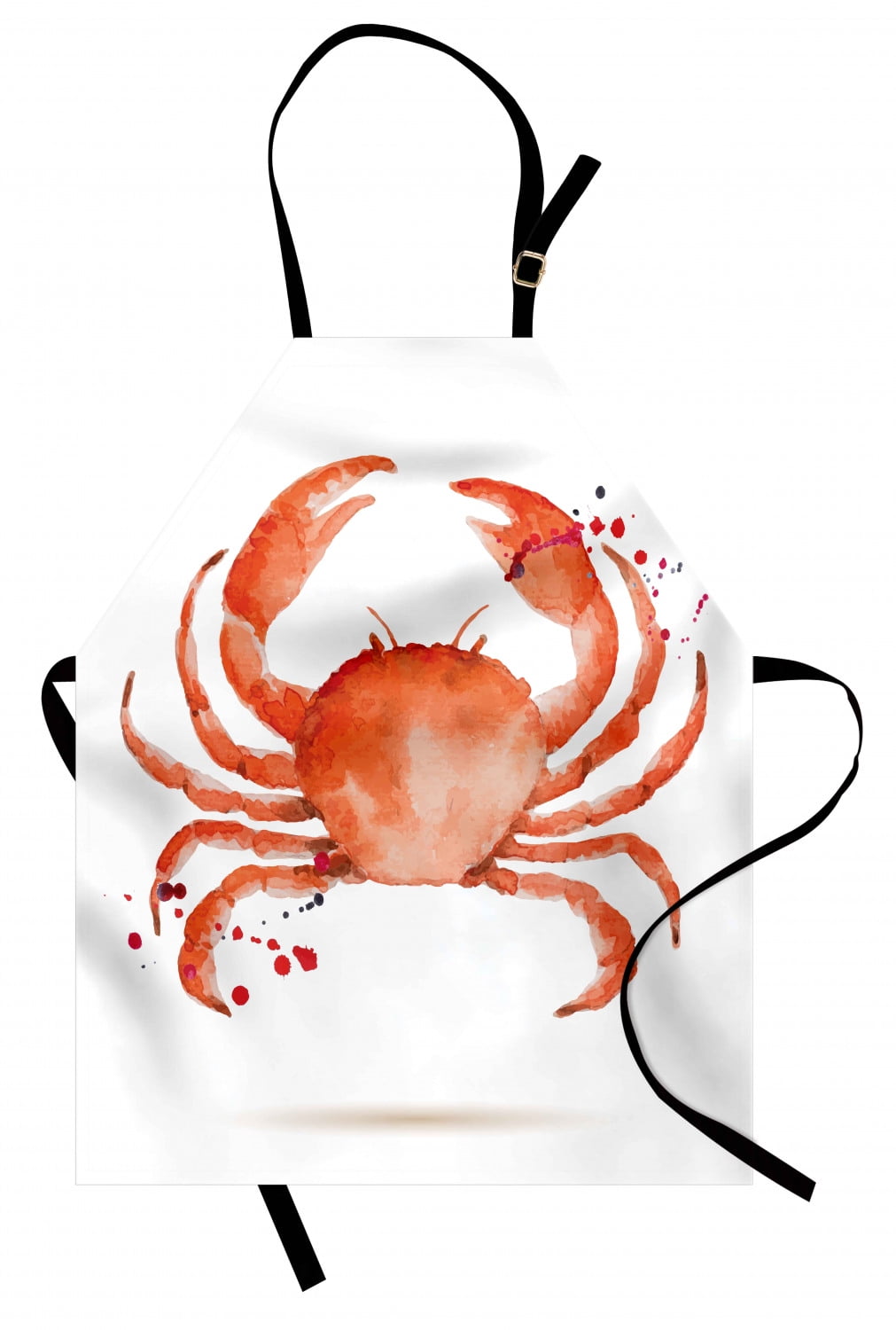 Crabs Apron Sea Animals Theme in Watercolor Style Effect a Big Crab on ...