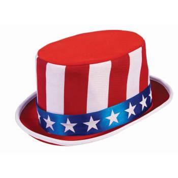 RED/WHT/BLUE PATRIOTIC TOP HAT - Walmart.com