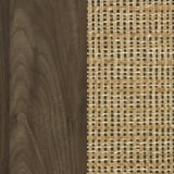 Balka TV Stand Natural Walnut and Printed Rattan - Walmart.com