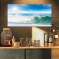 Designart White and Blue Waves under Sun Canvas Wall Art - Walmart.ca