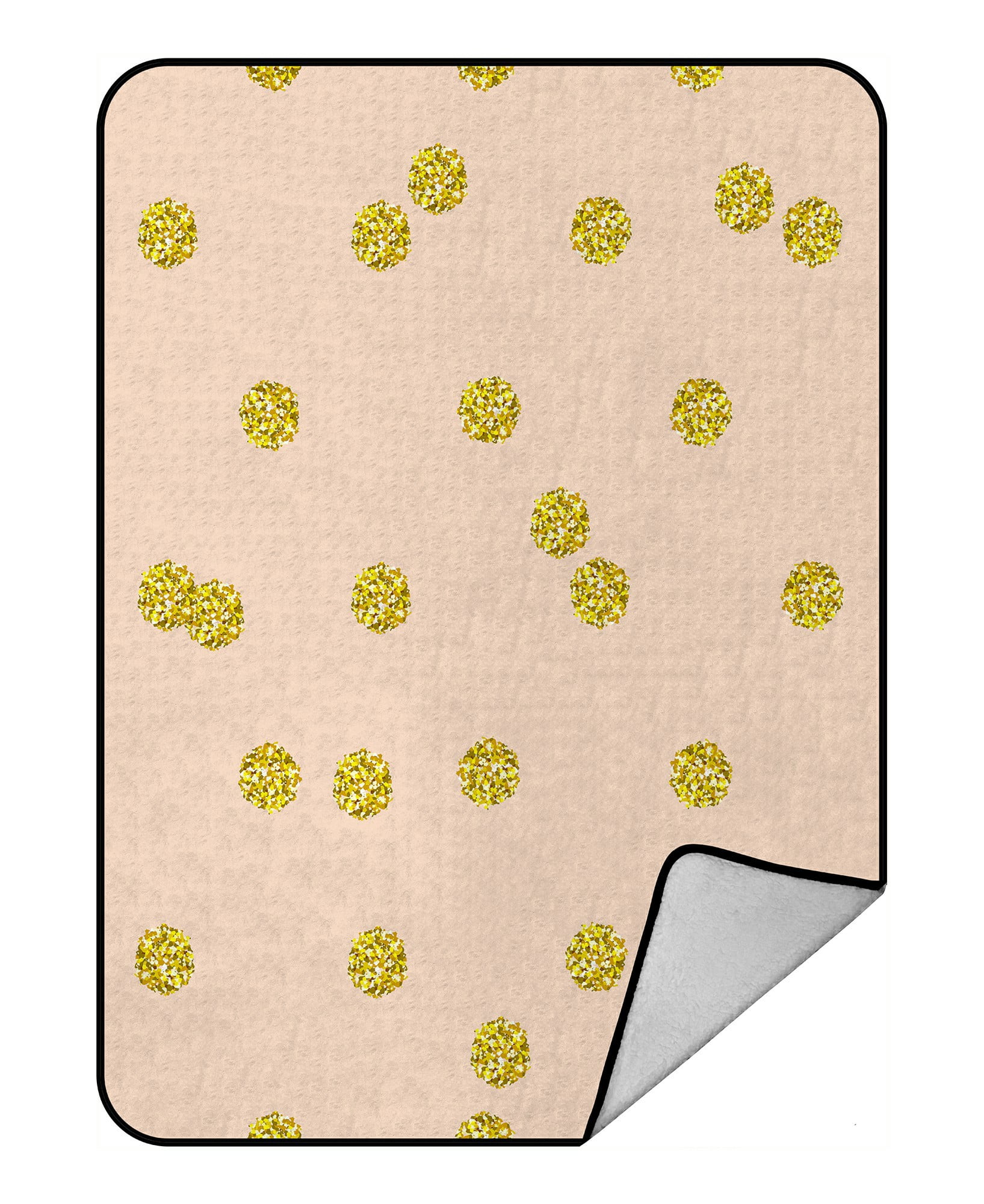 ABPHQTO Trendy Gold Glitter Polka Dot Golden Pastel Pink Fleece Blanket ...