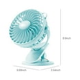 Fufafayo USB Rechargeable Clip Fan, Clip On Fan, USB Rechargeable Mini ...