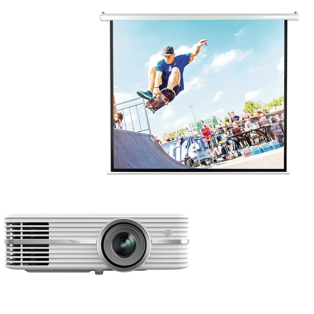 Optoma UHD50 4K UHD Home Theater Projector & Pyle PRJELMT106 Motorized ...