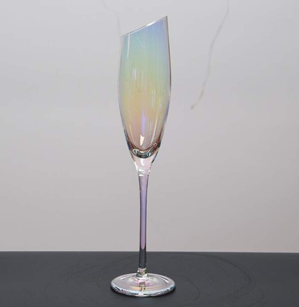 Copa de cristal, juego de 4 copas de color rosa, cristalería de copas ...