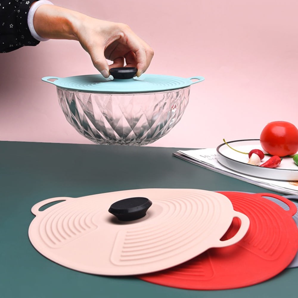 Reusable Silicone Bowl Lids Food Storage Suction Covers Fits Mugs ...