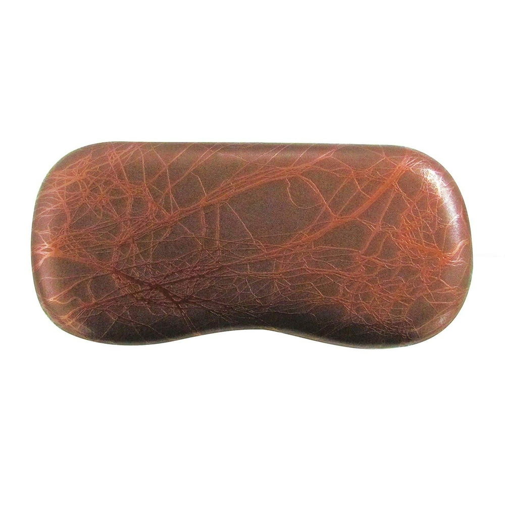 Glasses Case For Men And Women Hard Shell Eyeglass Case Glossy Drizzle Design Brown Walmart