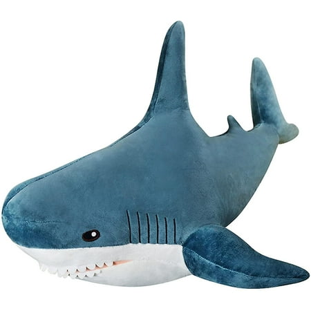 17.72in Plush Toy Pillow, Blue Shark Plush Toy, Plush Doll, Cute Room ...