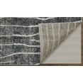 Feizy Kano Transitional Abstract, Black/Gray/Ivory, 6'7" x 9'6" Area ...