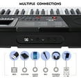 MUSTAR 61 Lighted Keys Electric Keyboard, USB MIDI, Sustain Pedal ...