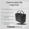 HOME DISTRICT Chic File Organizer Tote - Important Document Organizer ...