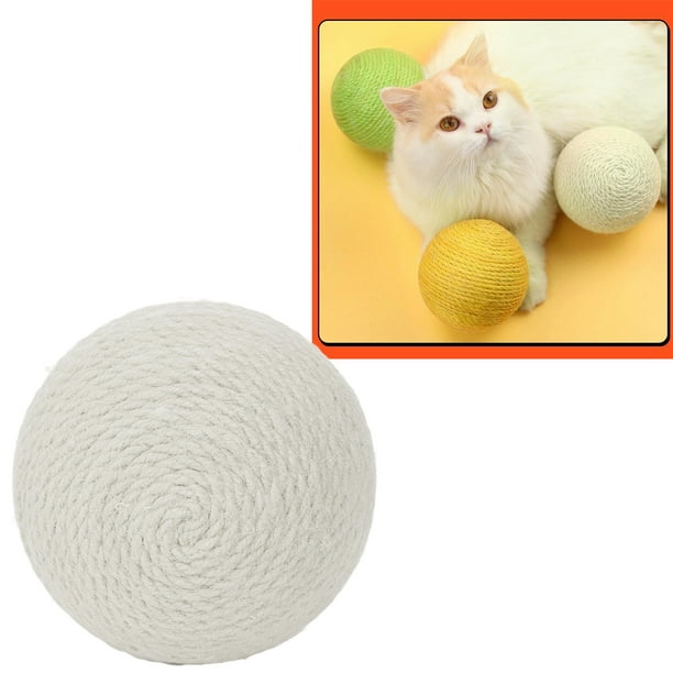 Cat Sisal Ball Cat Scratcher Toy Relieve Boredom Teeth Claws Grinding ...