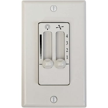 Hunter 27182 White Sliding Wall Control For Fan And Lights - Walmart.com