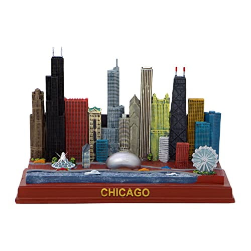 City-Souvenirs Chicago Skyline Replica Model Chicago Landmarks Statue ...
