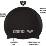 Arena Classic Silicone Swim Cap in Fuchsia-White One Size Fits All ...