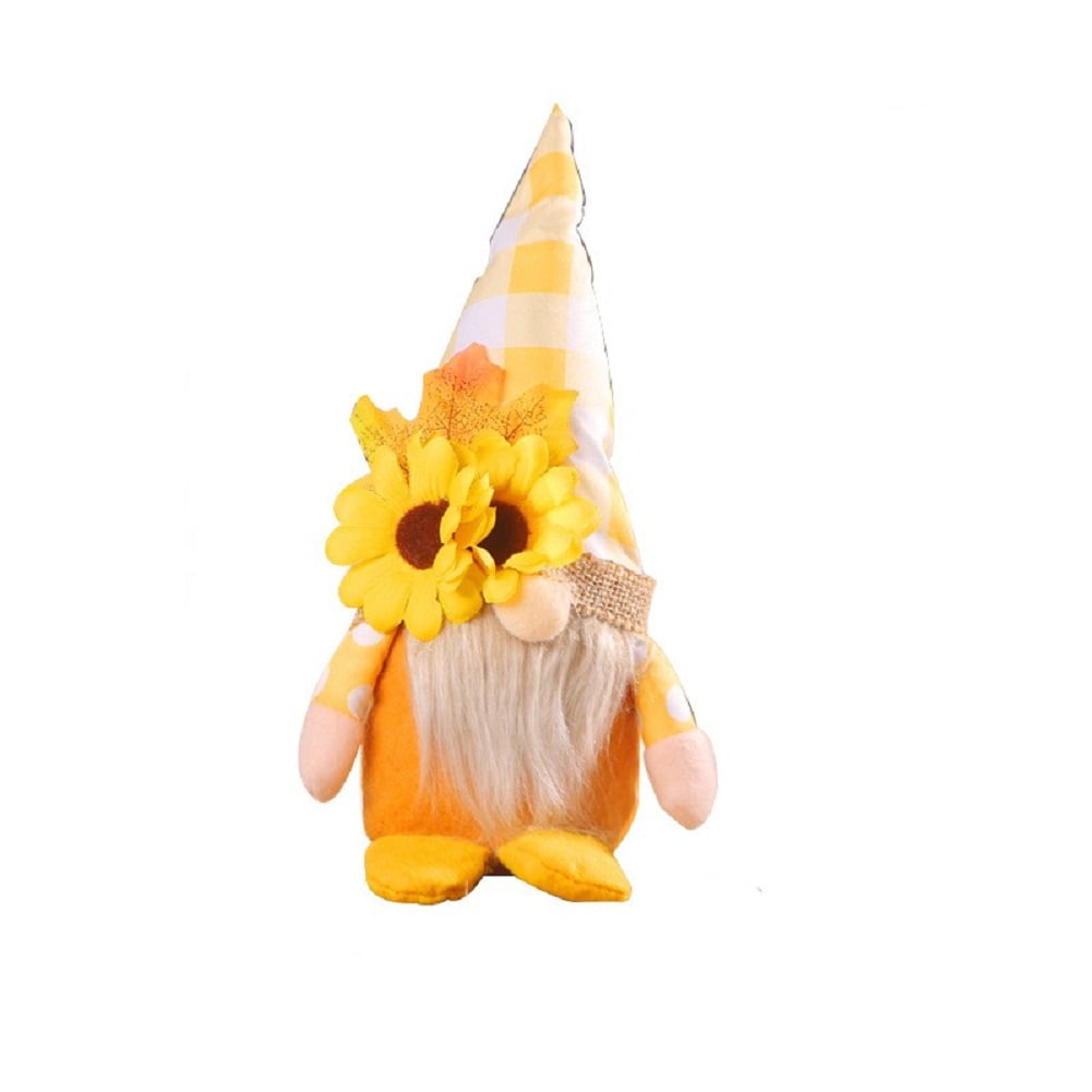 CSCHome Sunflower Faceless Gnome Doll Tabletop Window Display Lovely ...