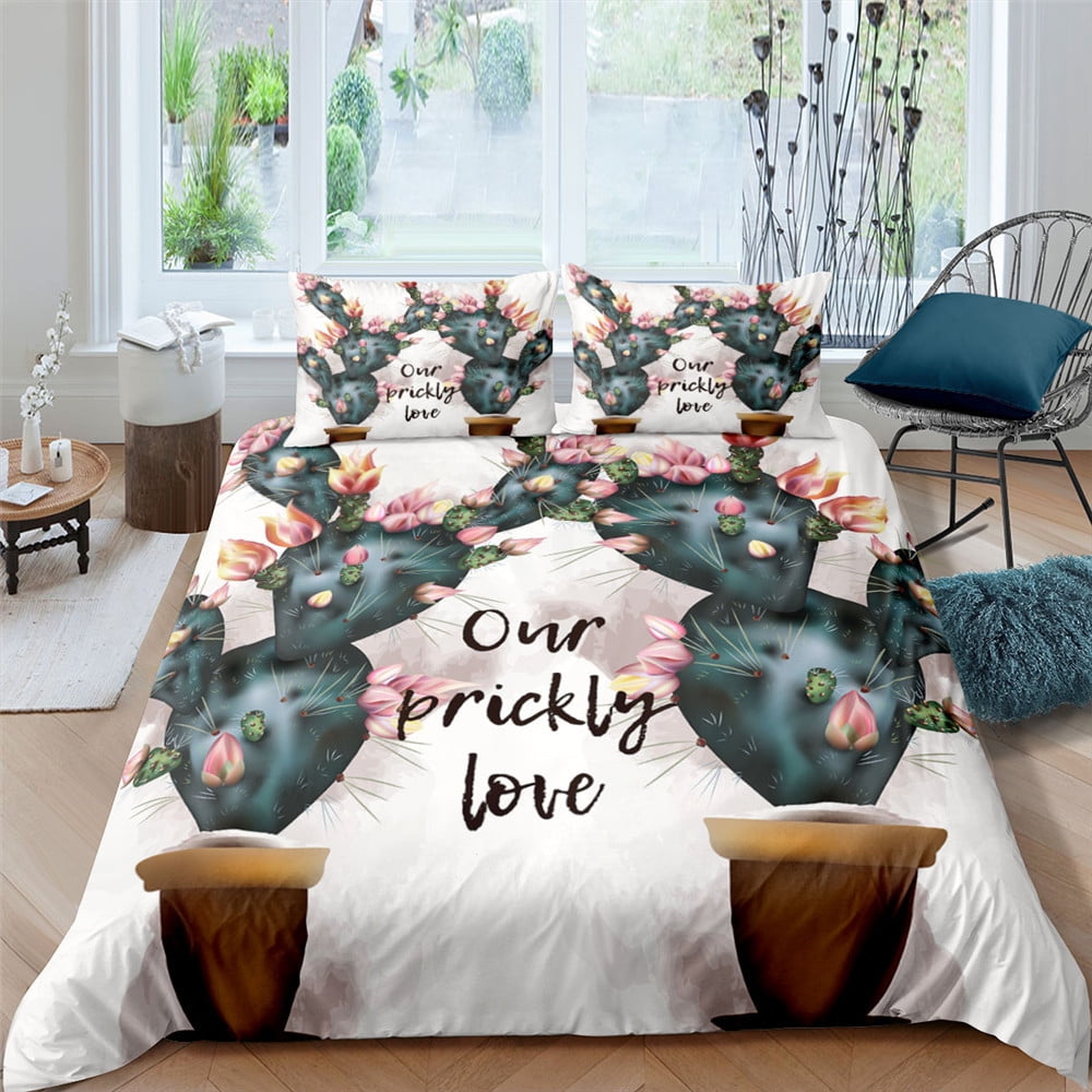 Floral Bedding Set for Girls Women Red Rose Duvet Cover Set Full Size ...