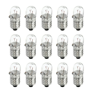Uxcell 3.8V E10 Warm Yellow Light Mini Incandescent Bulbs with Box 1 ...