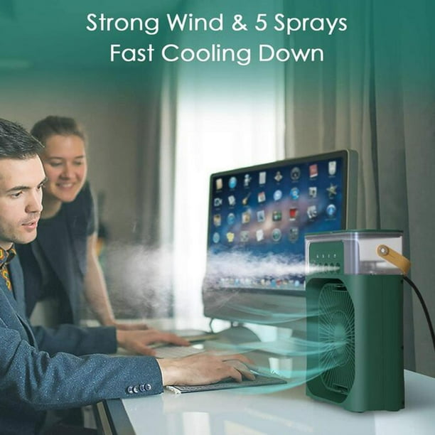 Ventilador de aire acondicionado portátil perfecl 900ML enfriamiento USB Escritorio | Walmart en ...