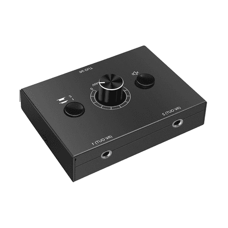 Symkmb 3.5mm Stereo Audio Switch 2 in 1 Out Audio Switcher Passive ...