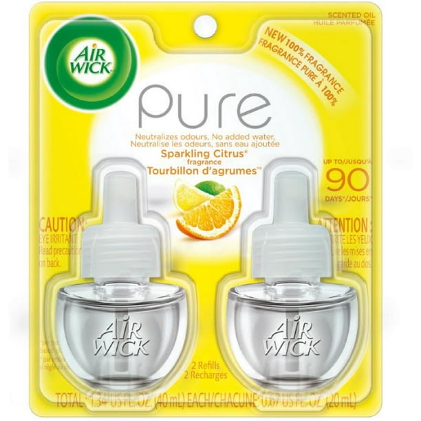 3 Pack - Air Wick Scented Oil Twin Refill, 0.67 oz each, Pure Sparkling ...