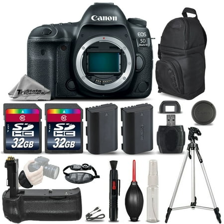 Canon EOS 5D Mark IV GPS/WiFi DSLR Camera + Battery Grip + EXT BATT ...