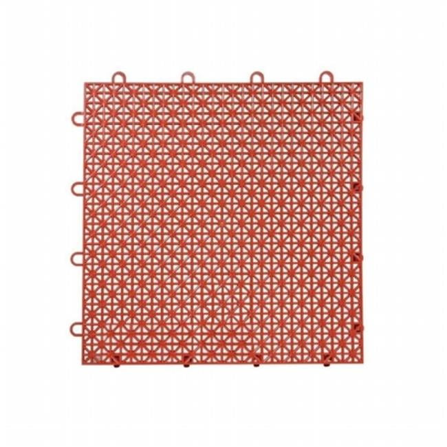 12 x 12 in. Armadillo Red Clay Polypropylene Interlocking Multi Purpose ...